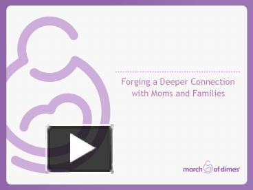 Forging a Deeper Connection presentation | free to view