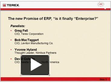 Panelists: presentation | free to view