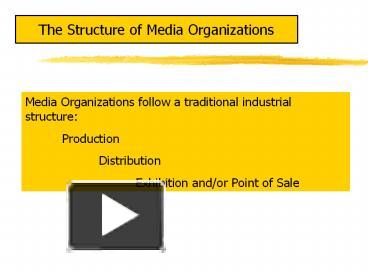 The Structure of Media Organizations presentation | free to view