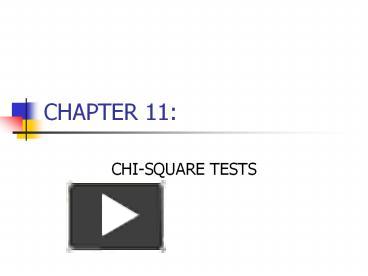 CHI-SQUARE TESTS presentation | free to download