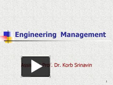 Engineering Management presentation | free to view