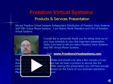 PPT – Freedom Virtual Systems PowerPoint presentation | free to view ...