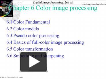 Chapter 6 Color image processing presentation | free to view
