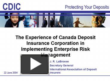 PPT – CDIC PowerPoint presentation | free to view - id: b1779-MWZiM