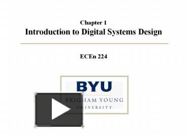 Chapter 1 Introduction to Digital Systems Design presentation | free to ...