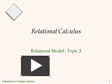 Relational Calculus presentation | free to download