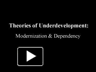 Theories of Underdevelopment: presentation | free to view
