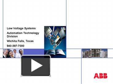 Low Voltage Systems presentation | free to view