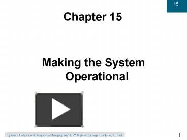 PPT – Making the System Operational PowerPoint presentation | free to ...