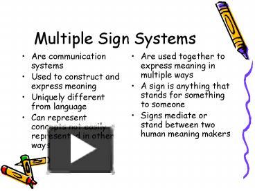 PPT – Multiple Sign Systems PowerPoint presentation | free to view - id ...