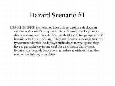 PPT – Hazard Scenario PowerPoint presentation | free to view - id ...