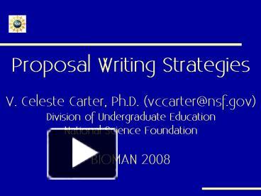 PPT – Proposal Writing Strategies PowerPoint presentation | free to ...