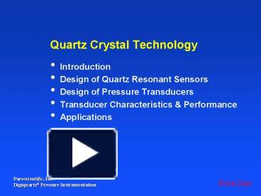 Quartz Crystal Technology presentation | free to view