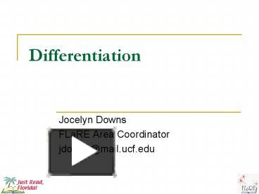 PPT – Differentiation PowerPoint presentation | free to view - id ...
