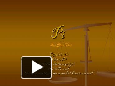 Pi presentation | free to view