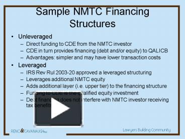 PPT – Sample NMTC Financing Structures PowerPoint presentation | free ...