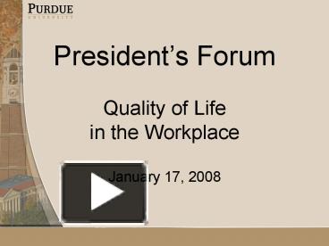 President presentation | free to view