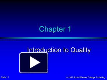 Introduction to Quality presentation | free to download