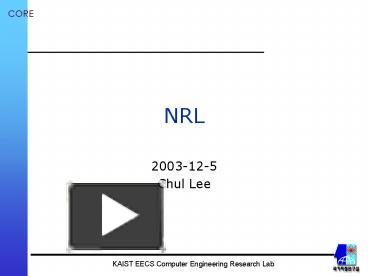 PPT – NRL PowerPoint presentation | free to view - id: b479d-NzQ1Z