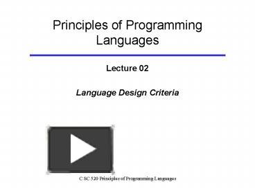 PPT – Principles of Programming Languages PowerPoint presentation ...