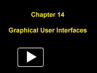 PPT – Chapter 14 Graphical User Interfaces PowerPoint presentation ...