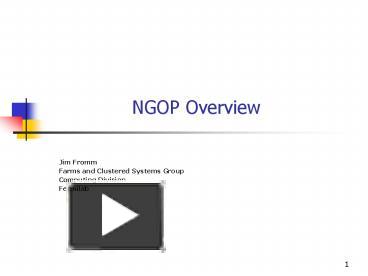 NGOP Overview presentation | free to download