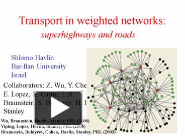 PPT – Transport in weighted networks: PowerPoint presentation | free to ...