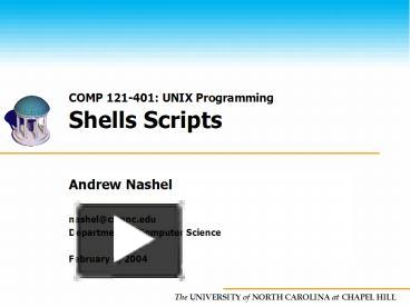 Shells Scripts presentation | free to view