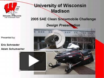 University of Wisconsin Madison presentation | free to download