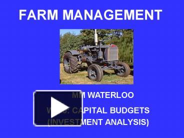 PPT – FARM MANAGEMENT PowerPoint presentation | free to view - id ...