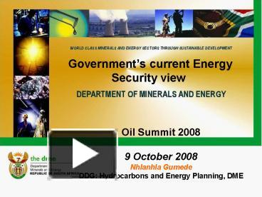 PPT – Governments current Energy Security view PowerPoint presentation ...
