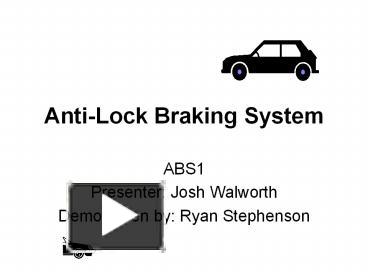 Anti-Lock Braking System presentation | free to download