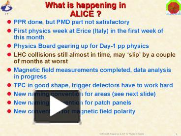 PPT – What is happening in ALICE PowerPoint presentation | free to view ...
