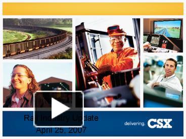Rail Industry Update presentation | free to view