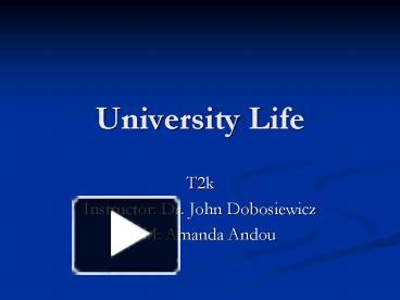 University Life presentation | free to view