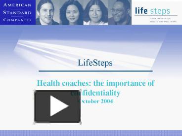 PPT – LifeSteps PowerPoint presentation | free to view - id: b63f1-ZDc1Z