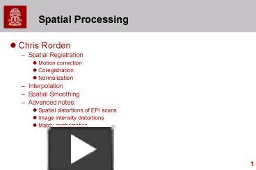 PPT – Spatial Processing PowerPoint presentation | free to view - id ...