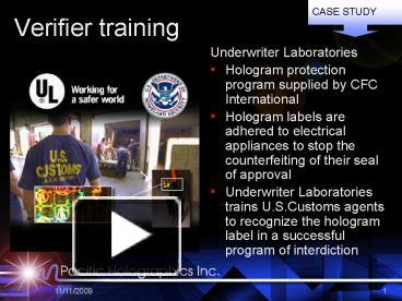 Verifier training presentation | free to view