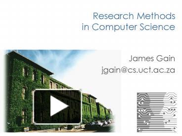 Research Methods in Computer Science presentation | free to view