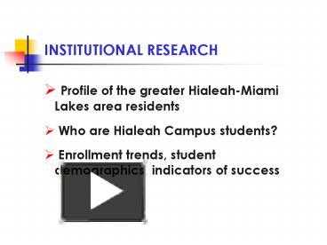 PPT – INSTITUTIONAL RESEARCH PowerPoint presentation | free to view ...