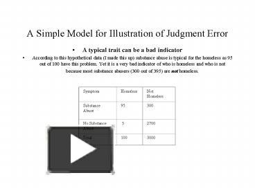 A Simple Model for Illustration of Judgment Error presentation | free ...