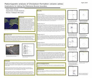 PPT – Paleomagnetic analysis of Chickaloon Formation volcanic ashes ...