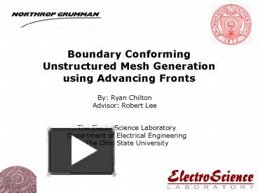 PPT – Boundary Conforming Unstructured Mesh Generation using Advancing ...