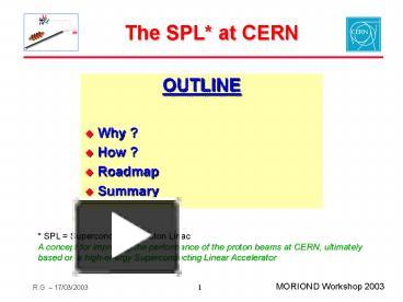 The SPL* at CERN presentation | free to download