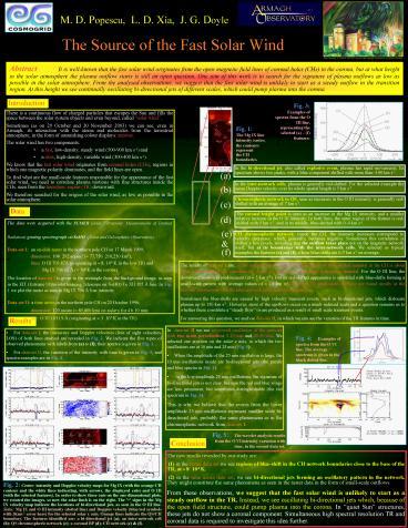 PPT – The Source of the Fast Solar Wind PowerPoint presentation | free ...