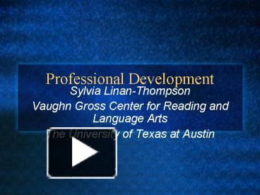 PPT – Professional Development PowerPoint presentation | free to view ...