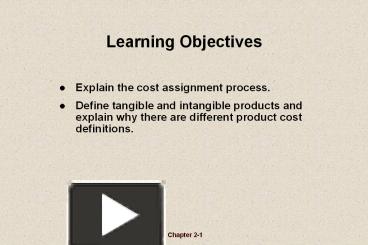 PPT – Learning Objectives PowerPoint presentation | free to view - id ...