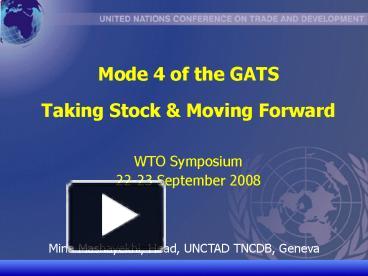 PPT – Mode 4 of the GATS PowerPoint presentation | free to download ...