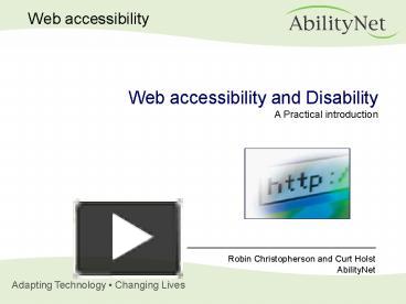 PPT – Web accessibility PowerPoint presentation | free to view - id ...