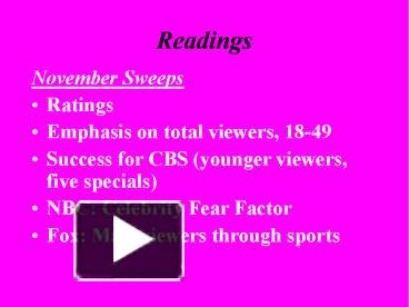 Readings presentation | free to download